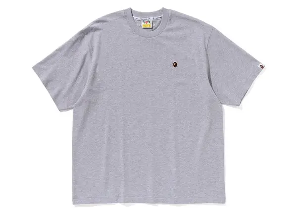 A BATHING APE One Point Relaxed Fit Tee Shirt - Grey