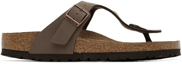 BIRKENSTOCK Brown Narrow Gizeh Sandals