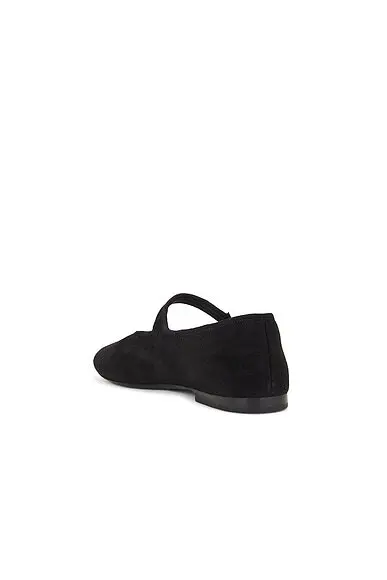 THE ROW Boheme Mj Flat Suede Mary Jane Shoes - Black