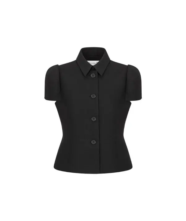 Dior Fitted Short-Sleeved Jacket - Black | Editorialist