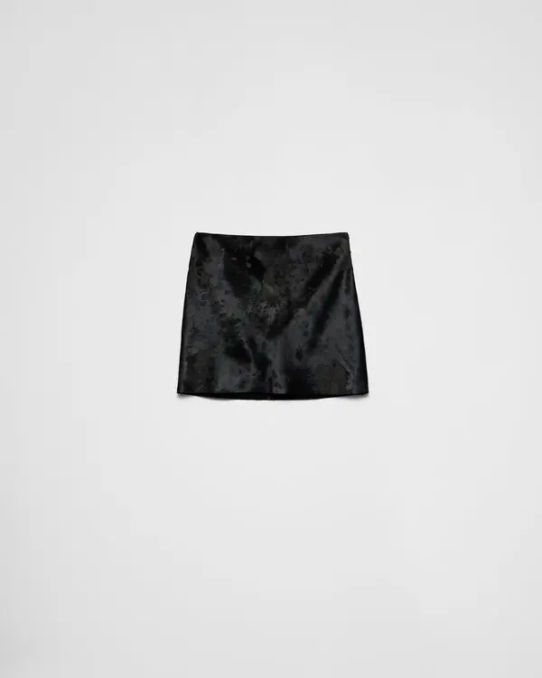 Prada Leather Miniskirt