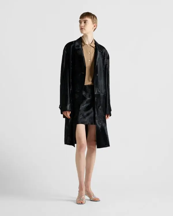 Prada Leather Miniskirt