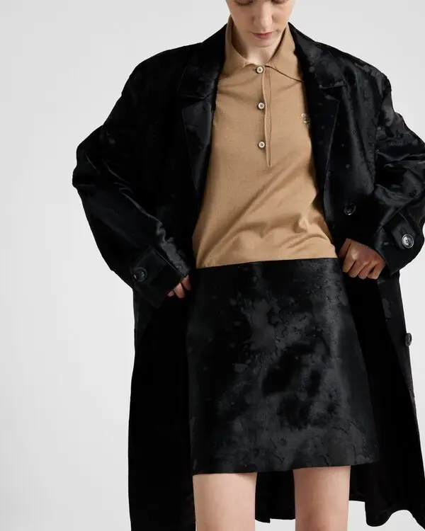 Prada Leather Miniskirt