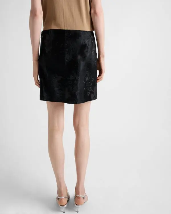 Prada Leather Miniskirt