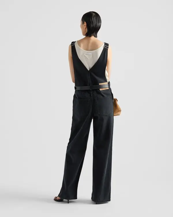 Prada Denim Overalls - Black | Editorialist