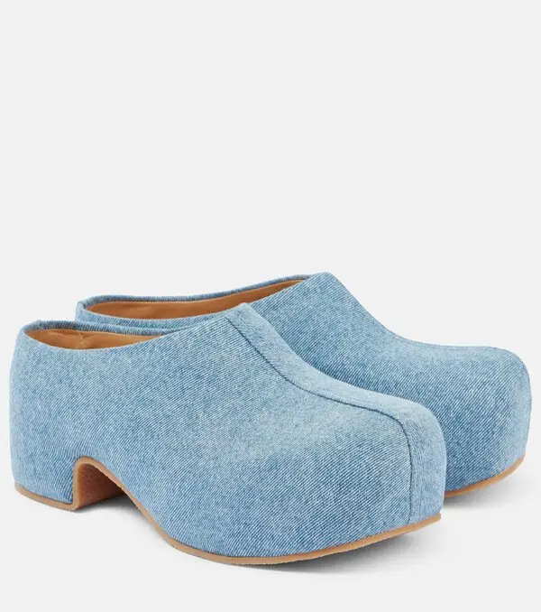 Dries Van Noten Denim Clogs - Blue
