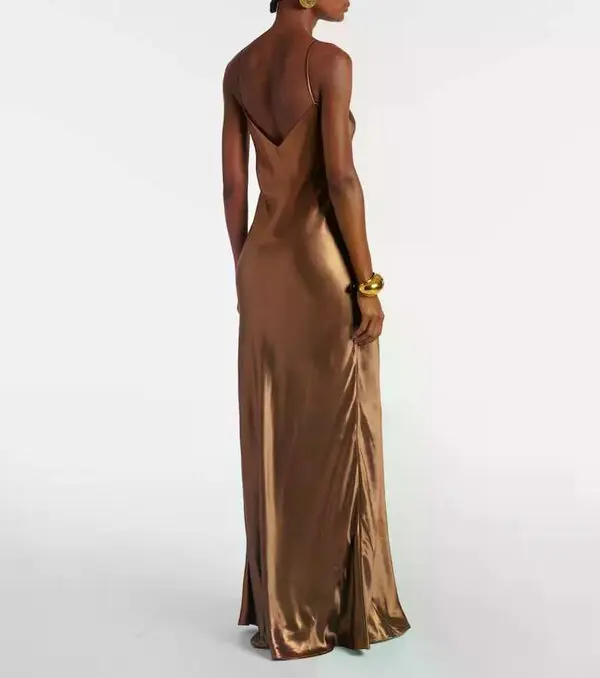 Galvan Satin Maxi Dress