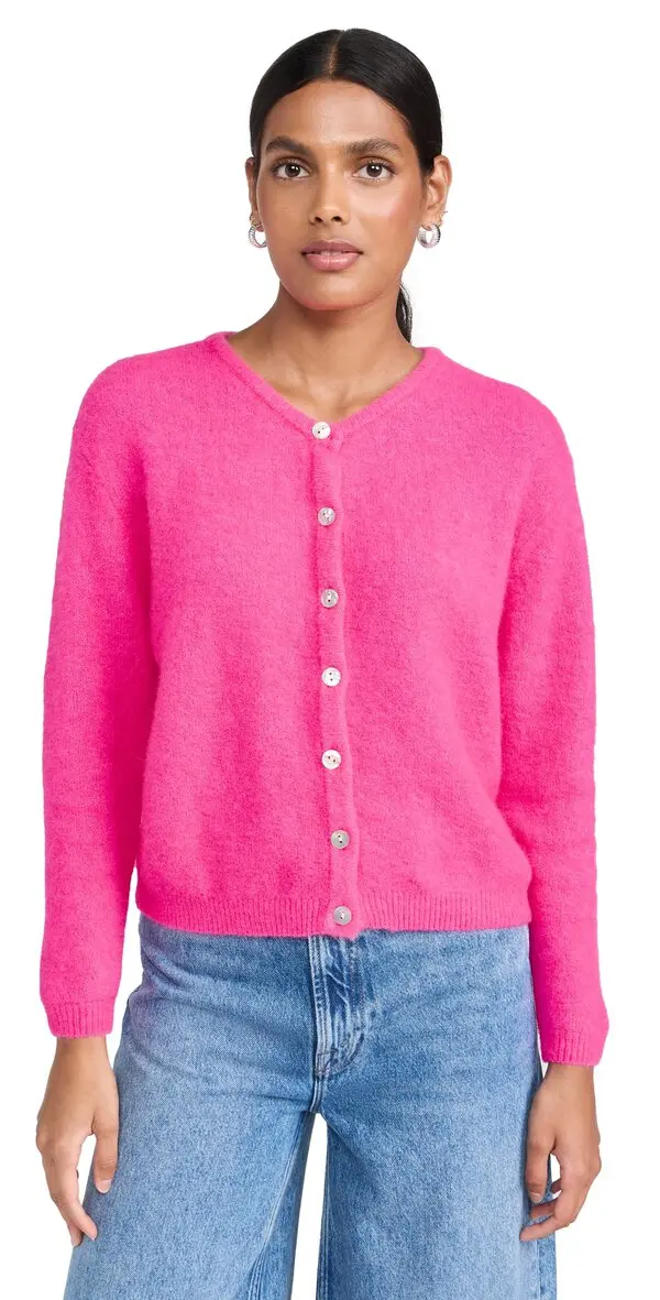 American Vintage Vitow Cardigan - Rose Fluo Chine