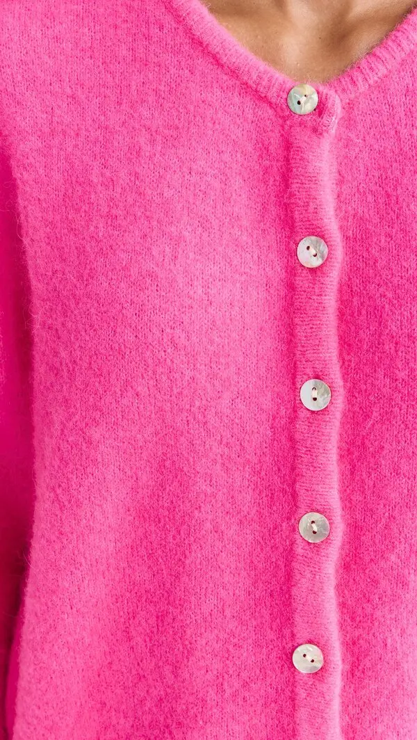 American Vintage Vitow Cardigan - Rose Fluo Chine