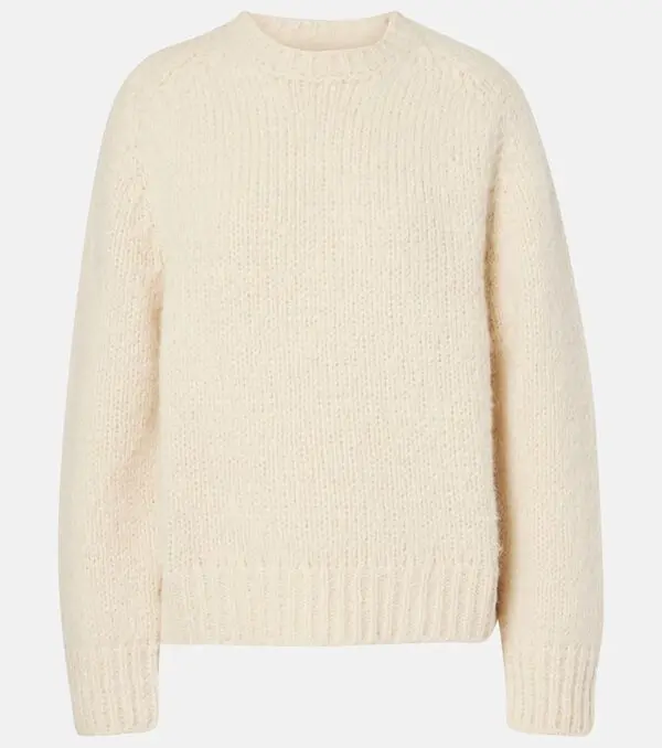 JIL SANDER Mohair And Wool-blend Sweater - White