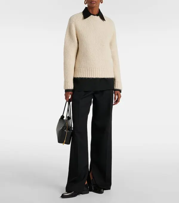 JIL SANDER Mohair And Wool-blend Sweater - White