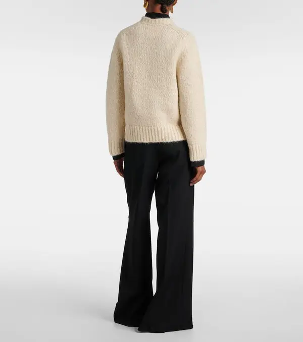 JIL SANDER Mohair And Wool-blend Sweater - White