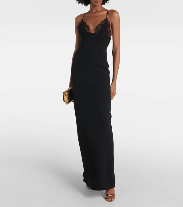 David Koma Lace-trimmed Gown