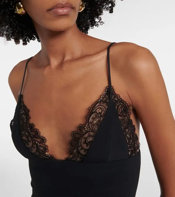 David Koma Lace-trimmed Gown