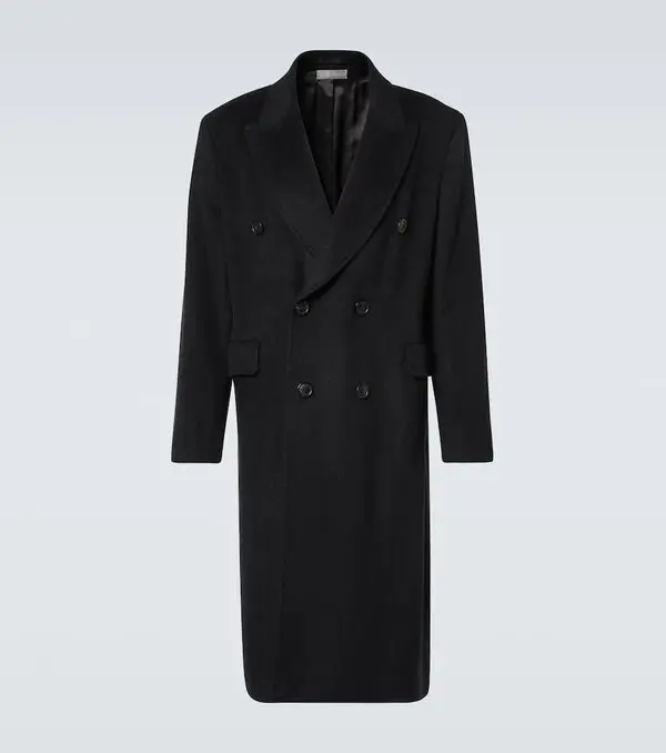 Our Legacy Whale Double-breasted Mohair-blend Coat - Black