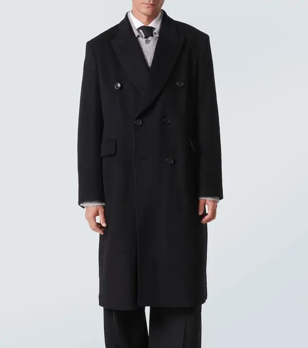 Our Legacy Whale Double-breasted Mohair-blend Coat - Black