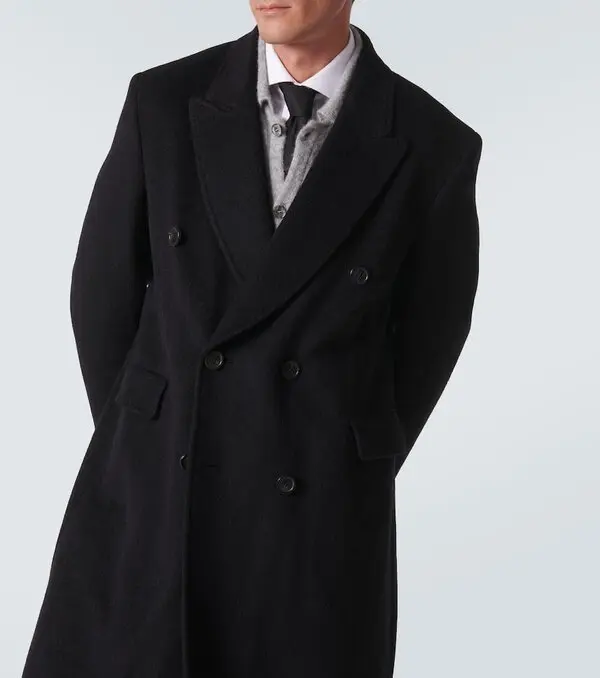 Our Legacy Whale Double-breasted Mohair-blend Coat - Black