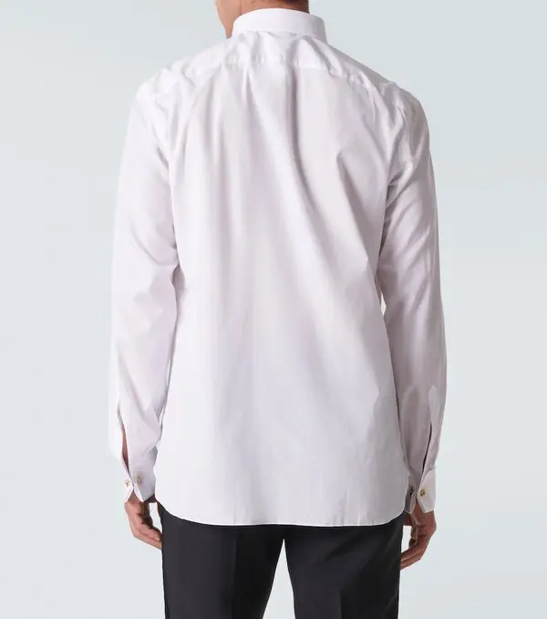 Rubinacci Pleated Cotton Tuxedo Shirt