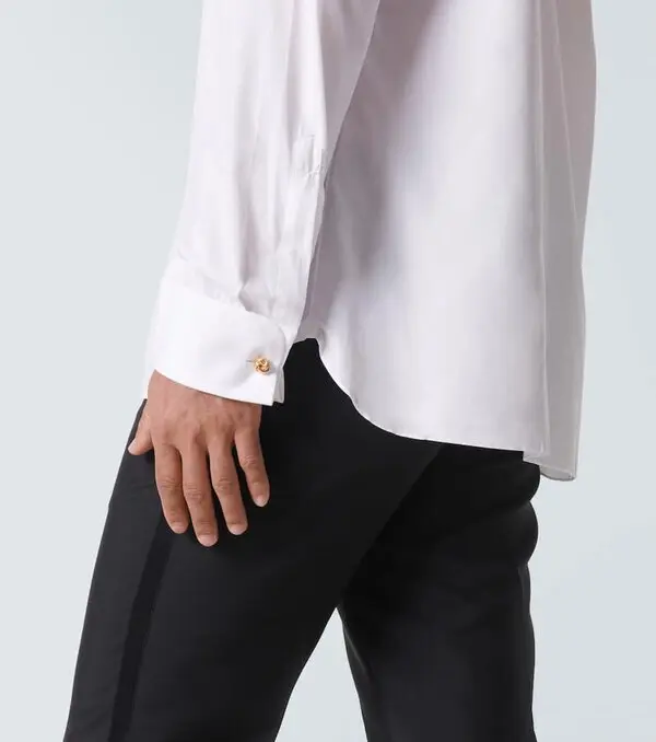 Rubinacci Pleated Cotton Tuxedo Shirt