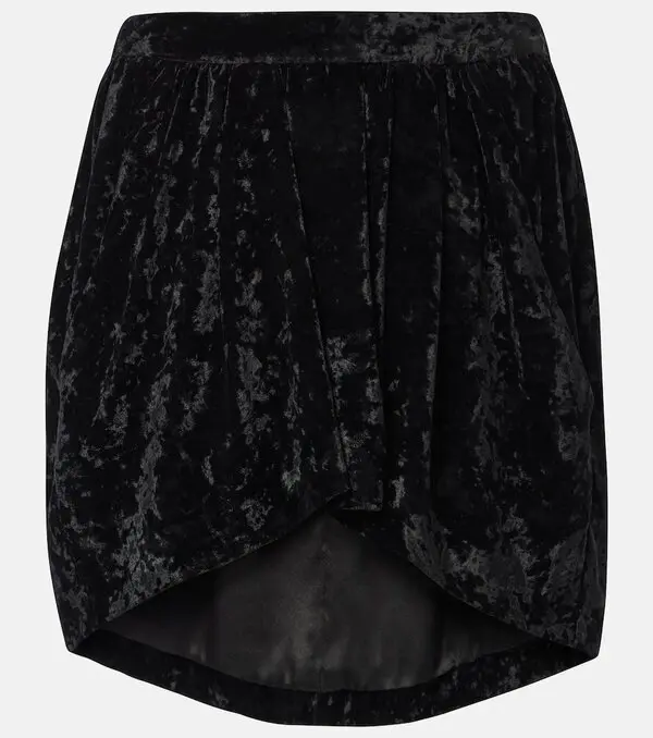 Isabel Marant Étoile Lashay Velvet Skirt - Black