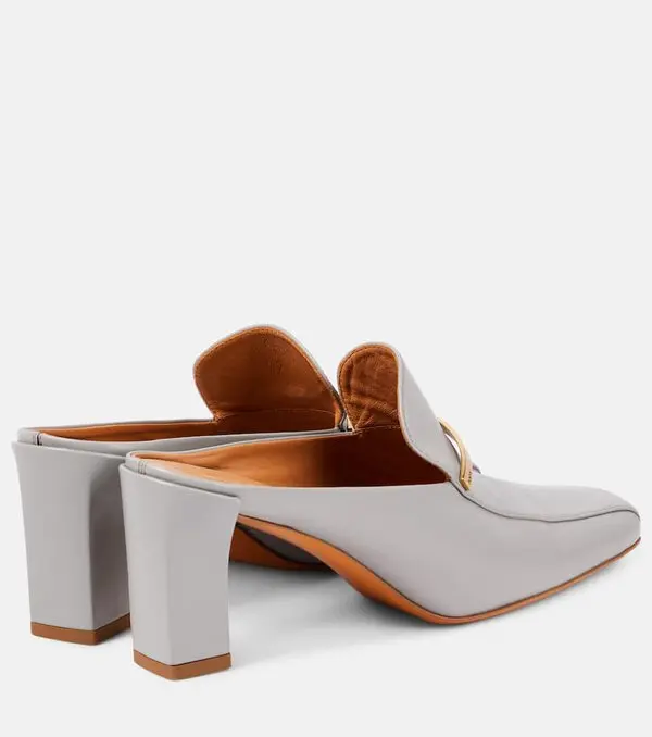 TOD'S Leather Mules - Grey