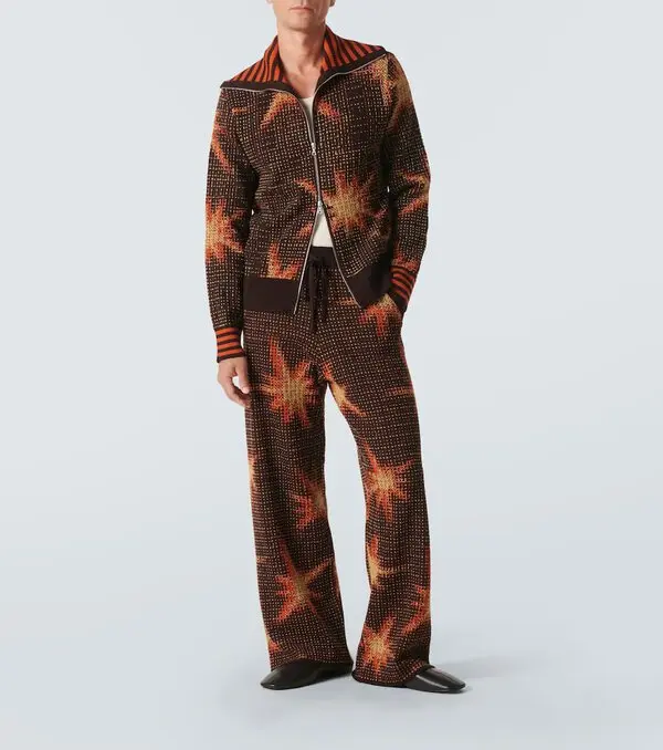 Dries Van Noten Printed Wool-blend Sweatpants