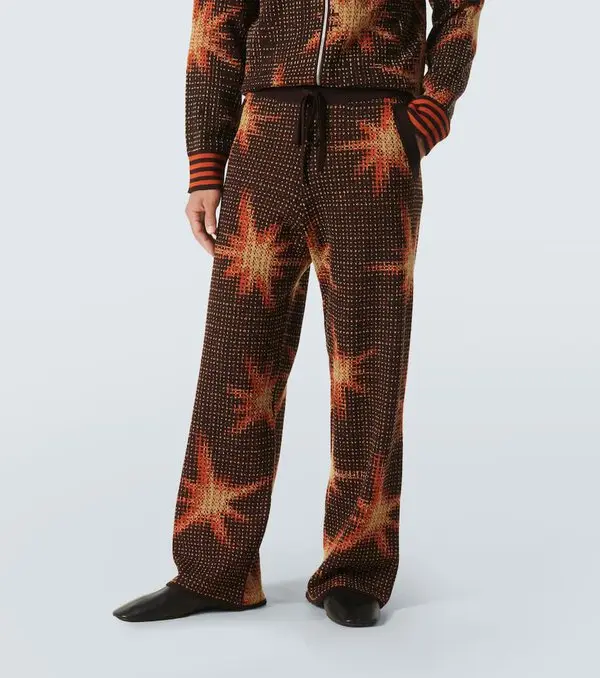 Dries Van Noten Printed Wool-blend Sweatpants