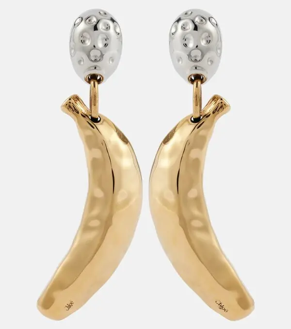 Chloé Bananas Drop Earrings - Gold