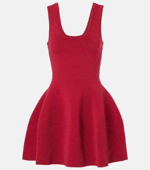 Simkhai Larina Flared Minidress - Red