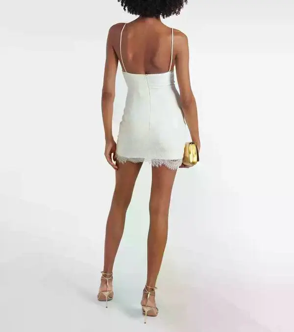 David Koma Bridal Lace-trimmed Mini Dress