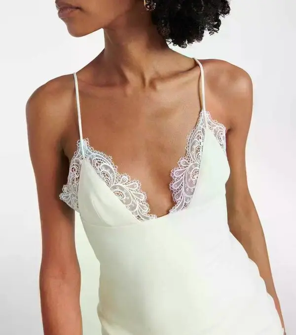 David Koma Bridal Lace-trimmed Mini Dress