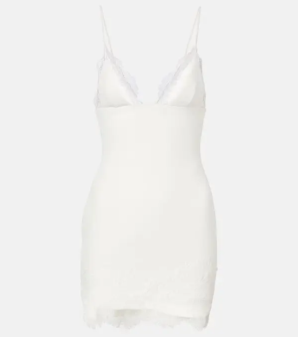 David Koma Bridal Lace-trimmed Minidress