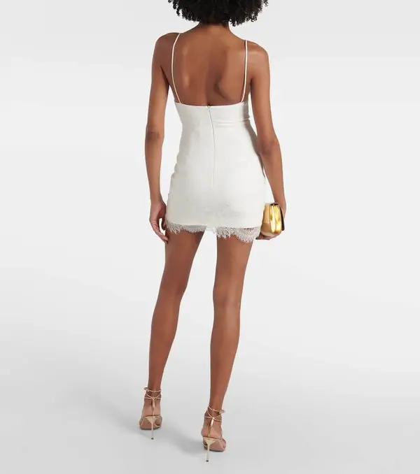 David Koma Bridal Lace-trimmed Minidress