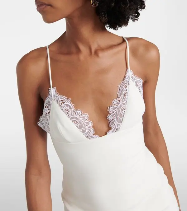 David Koma Bridal Lace-trimmed Minidress
