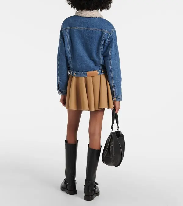 7 For All Mankind Teddy-trimmed Denim Jacket