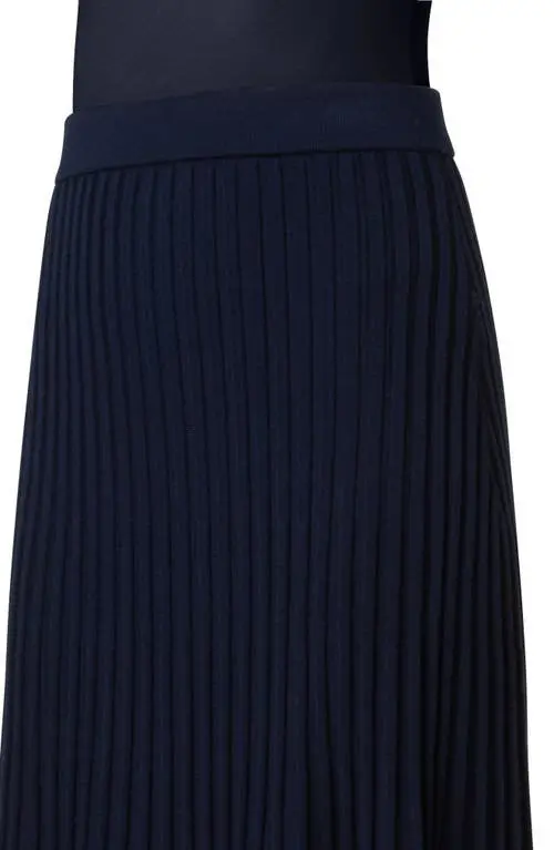 Akris Flared Ribbed Merino Wool Midi Skirt