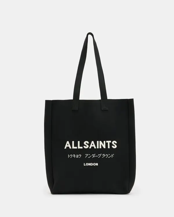 ALLSAINTS Izzy Logo Print Knitted Tote Bag