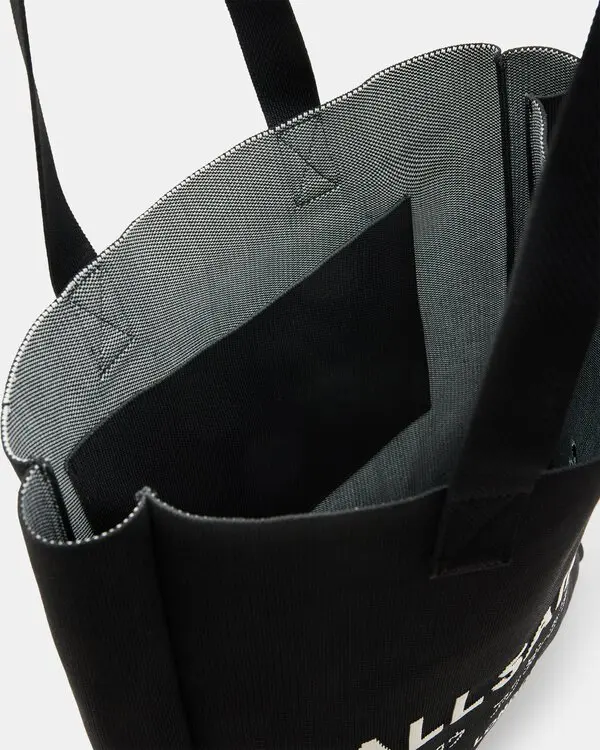 ALLSAINTS Izzy Logo Print Knitted Tote Bag