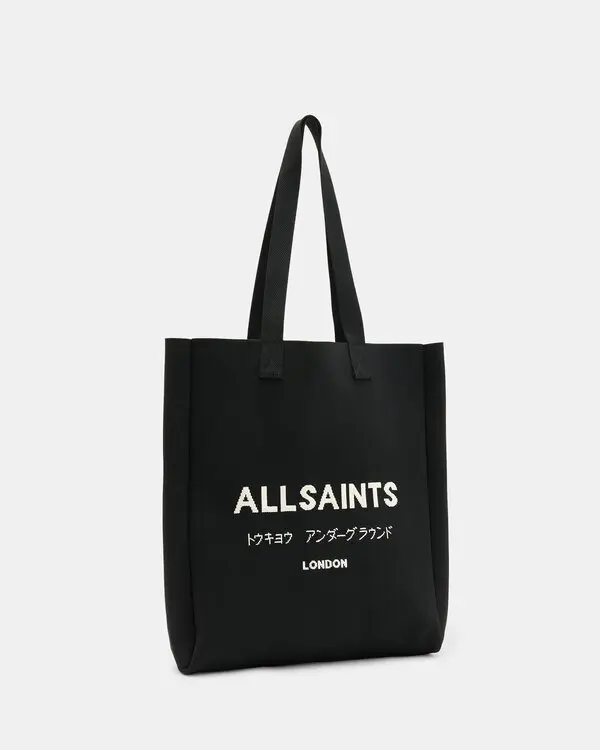 ALLSAINTS Izzy Logo Print Knitted Tote Bag
