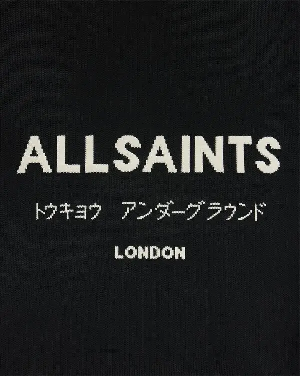 ALLSAINTS Izzy Logo Print Knitted Tote Bag