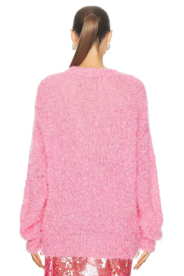 Lapointe Textured Mohair Crewneck Pullover