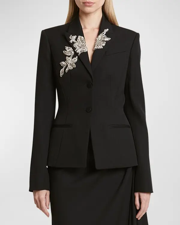 Erdem Crystal-embellished Blazer