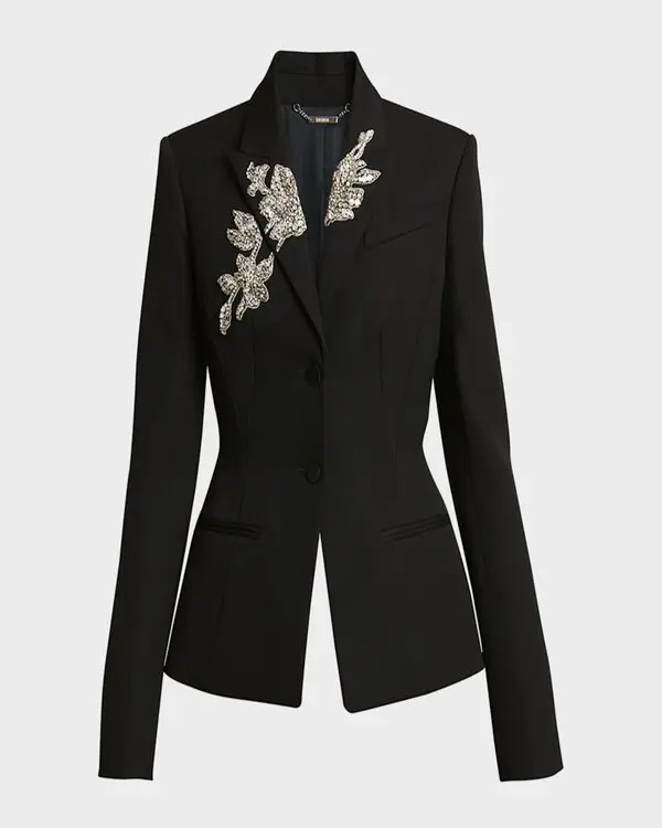 Erdem Crystal-embellished Blazer