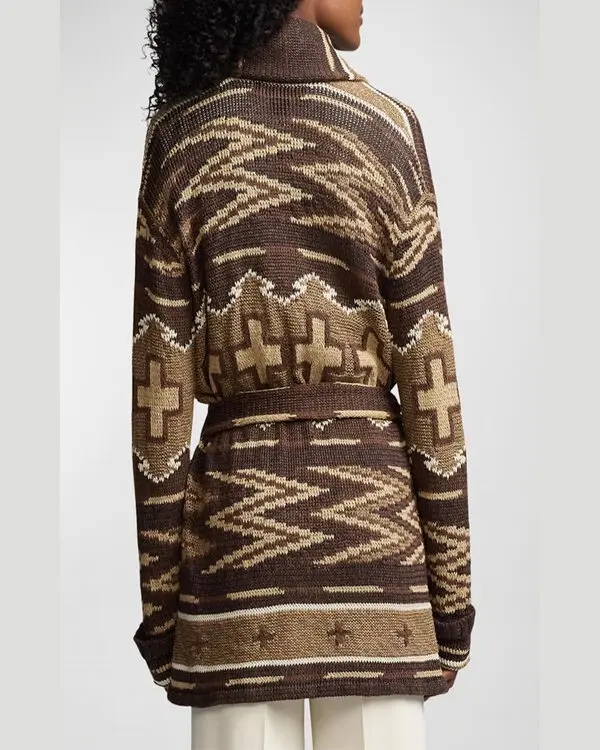 Ralph Lauren Handknit Cardigan With Self-tie Waist