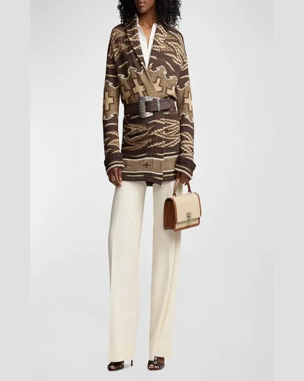 Ralph Lauren Handknit Cardigan With Self-tie Waist