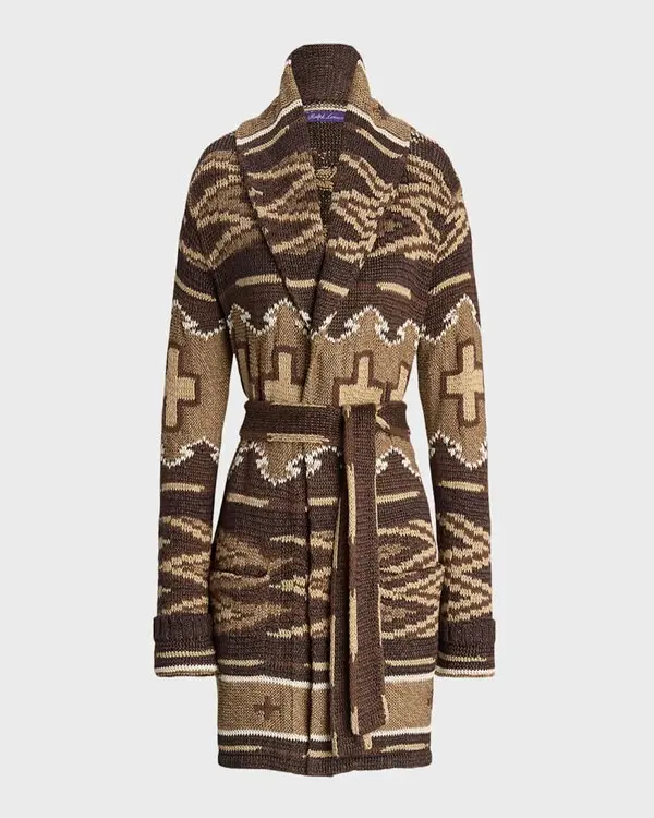 Ralph Lauren Handknit Cardigan With Self-tie Waist