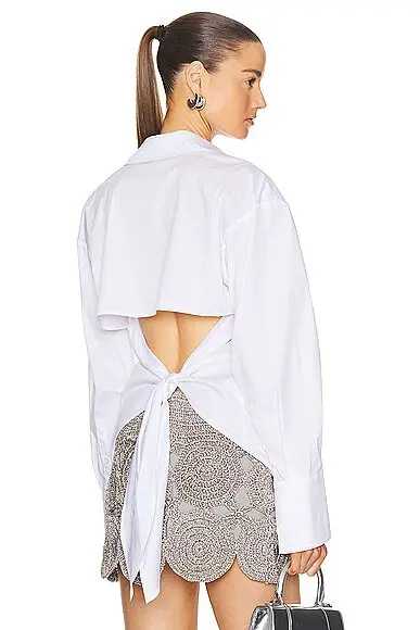 SIMONMILLER Loch Poplin Button Up Shirt