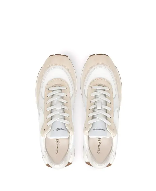 GIANVITO ROSSI Gravel Sneaker - Beige Suede