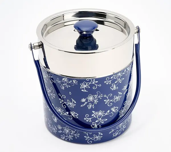 TEMP-TATIONS As Is 3qt Doublewalled Stainless Steel Icebucket - Silver