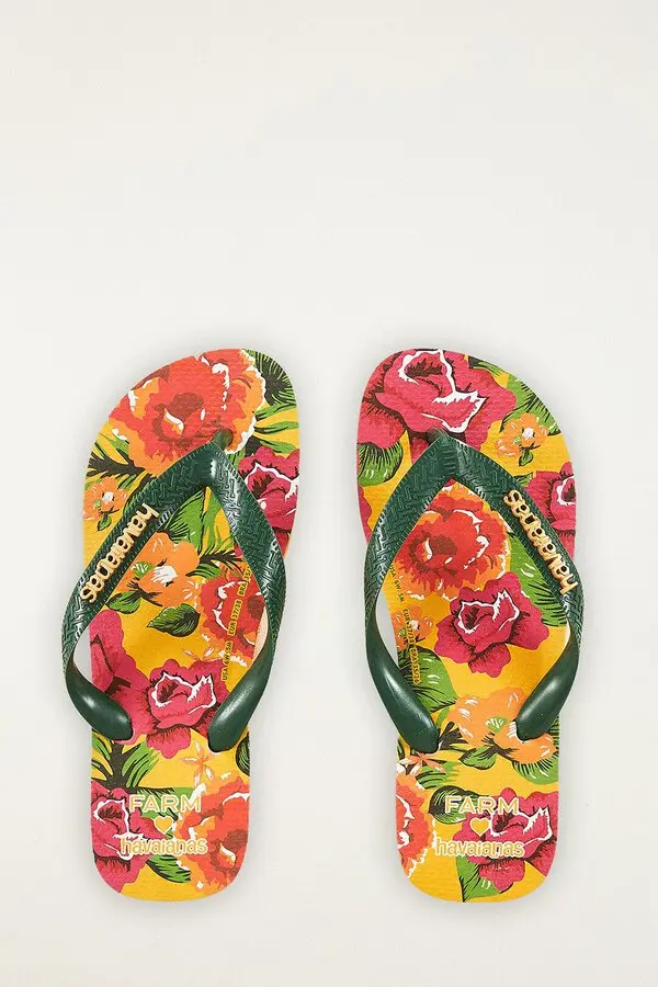 Farm Rio Havaianas Sandals - Yellow Chita